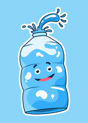 Water bottle cartoon Royalty Free Vector Image