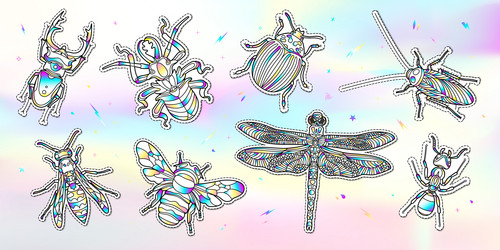 Abstract insects Royalty Free Vector Image - VectorStock