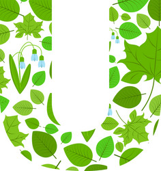 Spring Flowers Alphabet U Vector Images (86)