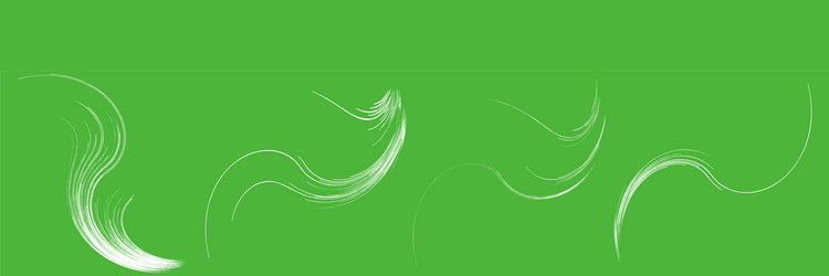 Organic weed grass like curvy wavy lines Vector Image
