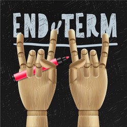 Schools out end of term Royalty Free Vector Image