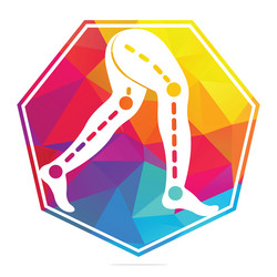 Prosthetic leg logo template design Royalty Free Vector