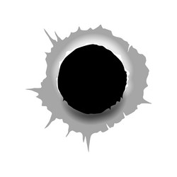 Realistic bullet holes Royalty Free Vector Image