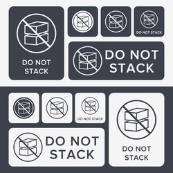 Do not stack packaging symbol sign and label Vector Image