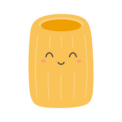 Cartoon macaroni characters isolated on white Vector Image