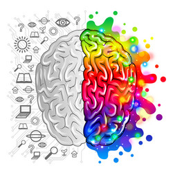 Creative brain idea concept Royalty Free Vector Image