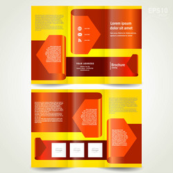 Ribbon brochure design template Royalty Free Vector Image