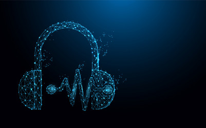 Futuristic hud ui grid music sound waves set Vector Image