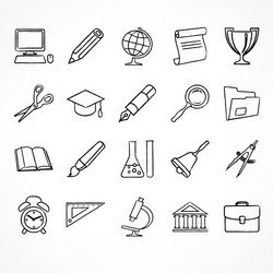 Freehand school Royalty Free Vector Image - VectorStock