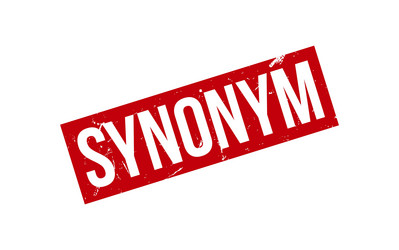 Synonym stamp rubber grunge seal Royalty Free Vector Image