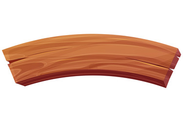 Wooden plank frame game ui asset textured piece Vector Image