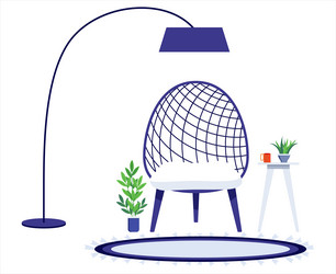 Home office setting relaxing space Royalty Free Vector Image