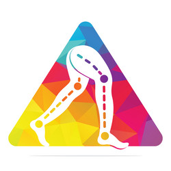 Prosthetic leg logo template design Royalty Free Vector