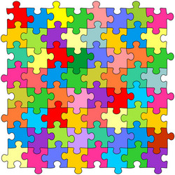 Puzzles seamless template Royalty Free Vector Image