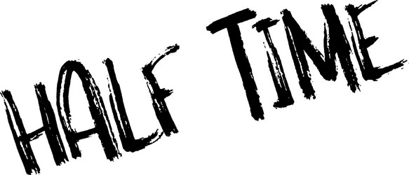 Half time stamp on white Royalty Free Vector Image