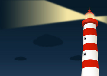 Red push pin lighthouse isolated Royalty Free Vector Image