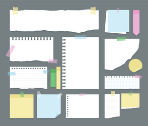 Torn square paper set Royalty Free Vector Image