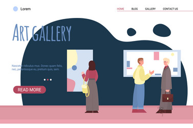 Web banner for ads about museum or art Royalty Free Vector