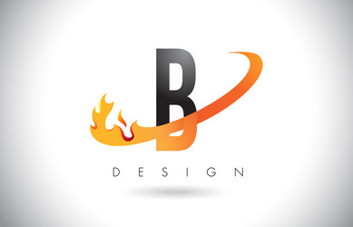 B Fire Flame Letter Lettering Logo Vector Images (over 210)