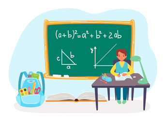 Cute schoolboy student in uniform in various Vector Image