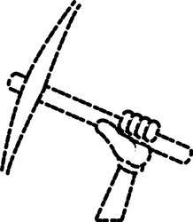 Hand holding pick Royalty Free Vector Image - VectorStock