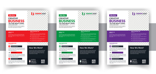 Modern creative business flyer bundle design templ