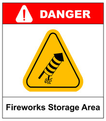 No fireworks warning icon Royalty Free Vector Image