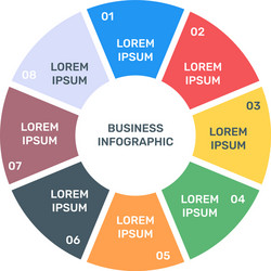 Segmented circle chart Royalty Free Vector Image