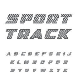 Sport race letters checkered decals Royalty Free Vector