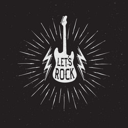 Lets rock Royalty Free Vector Image - VectorStock