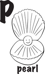 Garnele coloring page Royalty Free Vector Image