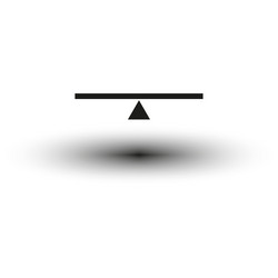 Seesaw icon see saw balance symbol Royalty Free Vector Image