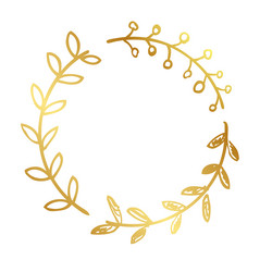 Simple hand draw sketch gold golden square floral Vector Image