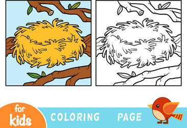Empty Bird Nest Coloring Page