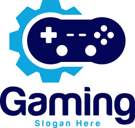 Set game logo template joystick design icon Vector Image