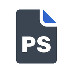 Ps file icon Royalty Free Vector Image - VectorStock