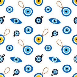 Turkish blue eye-shaped amulets nazar Royalty Free Vector