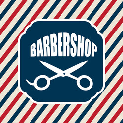 Barber shop sign background texture lines cross Vector Image