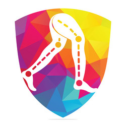 Prosthetic leg logo template design Royalty Free Vector