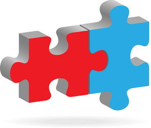 Educational game connect two parts of picture Vector Image