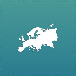 Eurasia map flat icon Royalty Free Vector Image