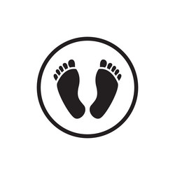 Foot podiatry logo template Royalty Free Vector Image