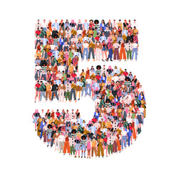 Number Five Cartoon Character Vector Image Vector Images (over 1,100)