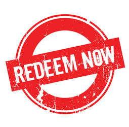 Redeem now stamp on white Royalty Free Vector Image