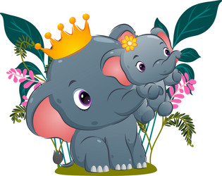 Cute elephant cartoon Royalty Free Vector Image