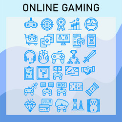 Online gaming icons Royalty Free Vector Image - VectorStock