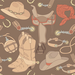 Cowboy pattern Royalty Free Vector Image - VectorStock