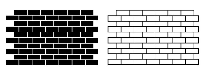 Bricks icons set Royalty Free Vector Image - VectorStock