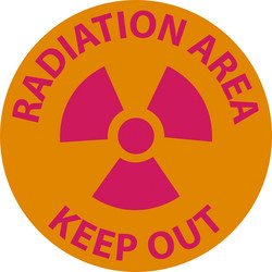 Warning radiation area keep out sign on white Vector Image