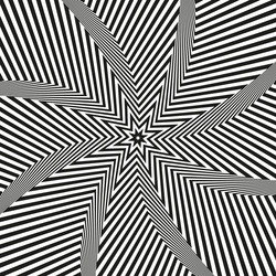 Abstract psychedelic star optical illusion Vector Image